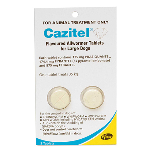 Click here for Cazitel Flavoured Allwormer For Large Dogs 35kg (B... prices