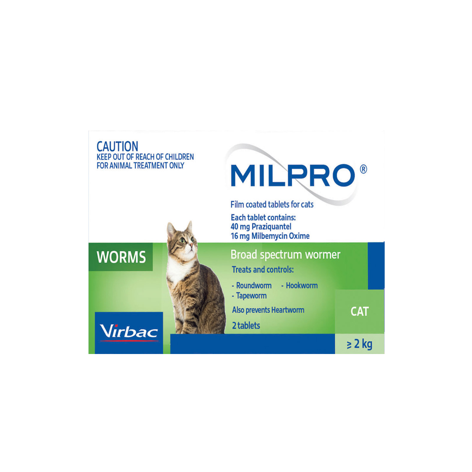 Click here for Milpro Allwormer For Cats Over 2 Kg (Over 4lbs) 2... prices